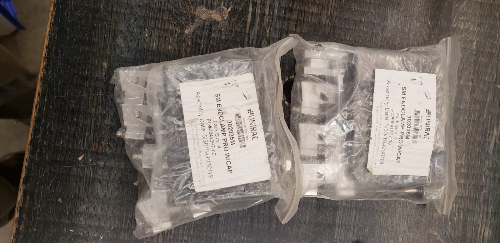 (Lot of 11) UniRac Solar Mount End Clamps with Caps 302035M | eBay