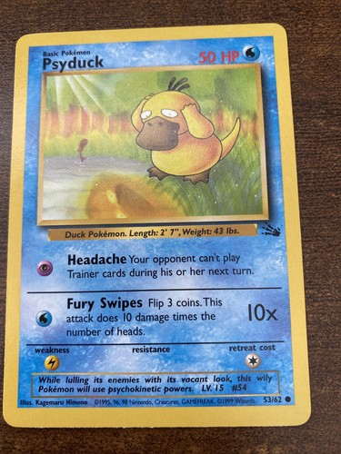 Pokémon TCG Psyduck Fossil 53 Regular Unlimited Common | eBay