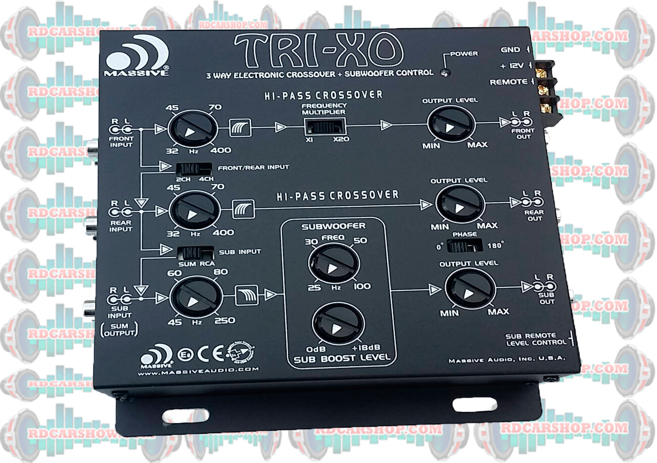 MASSIVE AUDIO TRI-XO - 3 WAY ELECTRONIC CROSSOVER 18DB | eBay