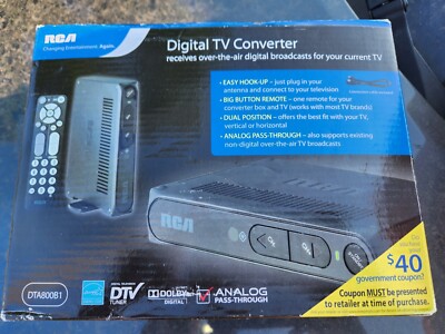 RCA DTA800B1 Digital-to-Analog TV Converter Open Box w/ Remote ...