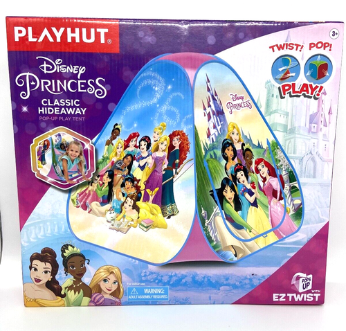 New Disney Princess Classic Hideaway Pop-Up Play Tent By Playhut 28"x30 ...