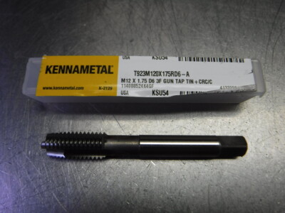 Kennametal M12x1.75 D6 3 Flute HSS Gun Tap T932M120X175RD6-A (LOC3301 ...