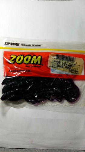 ZOOM, "SUPER SALT PLUS 6"LIZARD" JUNE BUG PATTERN, NEW IN ORIG. PACKAGE ...