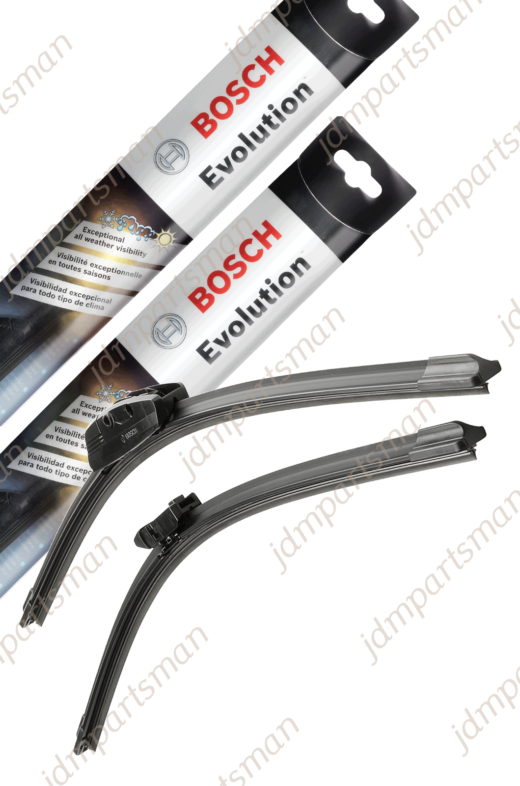 BOSCH EVOLUTION Beam Wiper Blade (Set of 2) Front 24" & 18" | eBay
