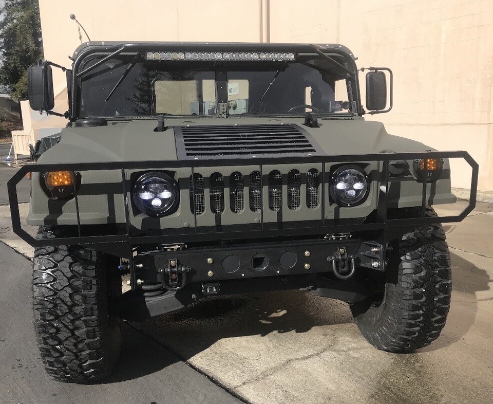 Brush Guard Med.Duty + Brackets + Hardware Military Humvee M998 Black ...