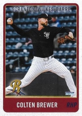 COLTEN BREWER 2025 Choice Scranton/Wilkes-Barre RailRiders #11 Canton ...