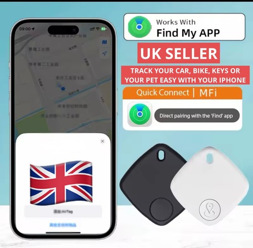 Mini Tracking Device Air Tag GPS Smart Tracker Bike Car Purse Key Apple ...