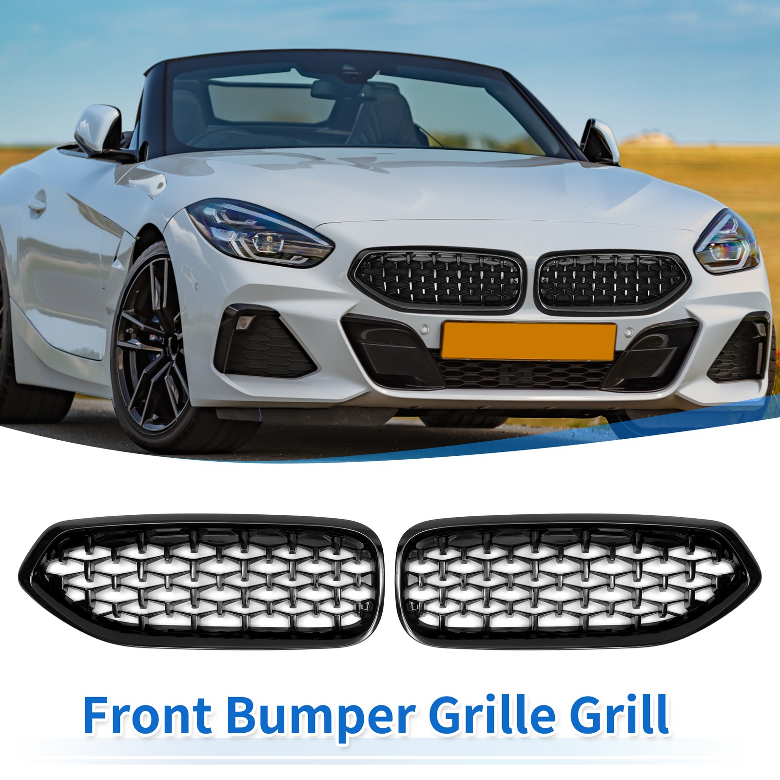 1 Pair Car Front Upper Bumper Grille Grill for BMW Z4 G29 2018-2024 ...