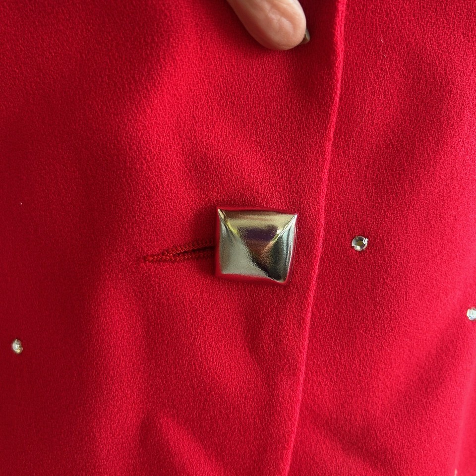 Vintage 80s Red Bling Power Suit by Bicci Florine Wachter NWT Size 6 ...