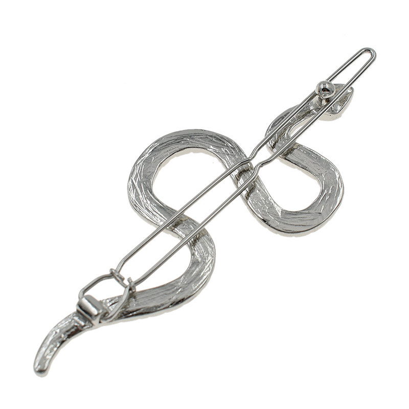 Vintage Crystal Snake Hair Clip Fashion Alloy Pin Hair Accessory Women ...