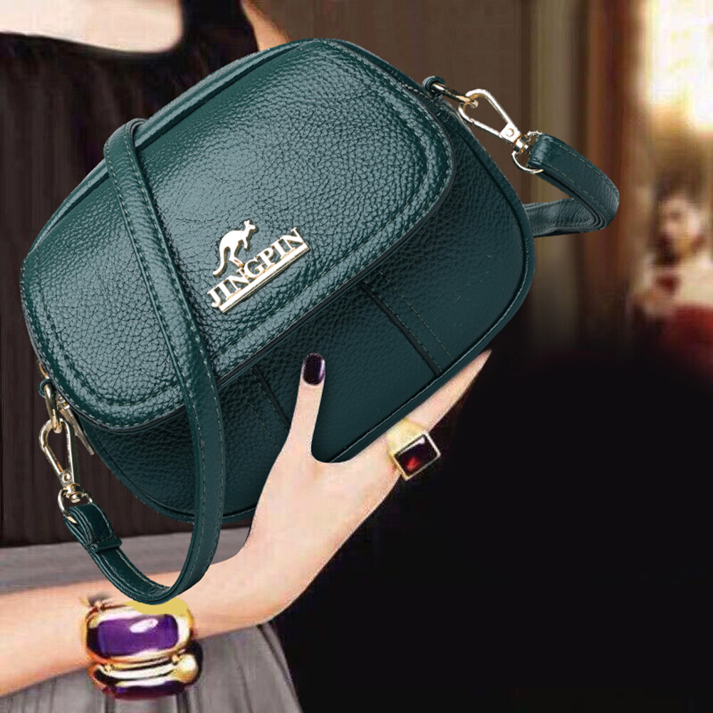 Retro Women PU Shell Shoulder Messenger Bag Multi Layers Handbags ...