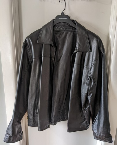 Vintage 100% Genuine Leather Jacket with Nylon Insulation | eBay