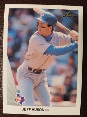 JEFF HUSON TEXAS RANGERS 1990 LEAF BASEBALL CARD #285 | eBay