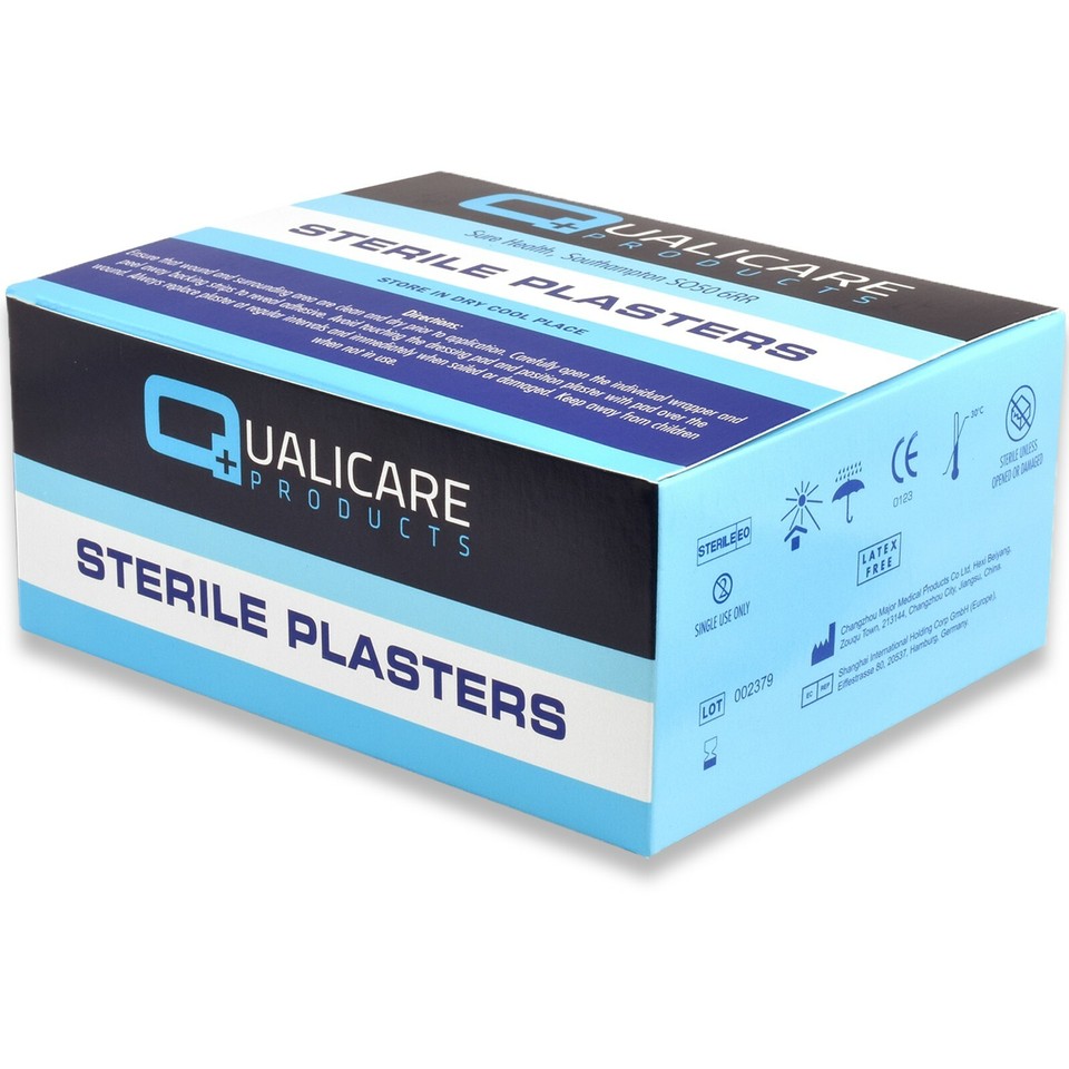 LARGE WATERPROOF PLASTERS & SKIN CLOSURE STRIPS 55Pc Wound Cut Dressing ...