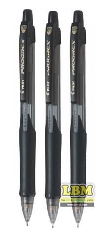 Pilot Progrex Mechanical Pencil - 0.9mm Lead - Black Trim - Set of 3 ...