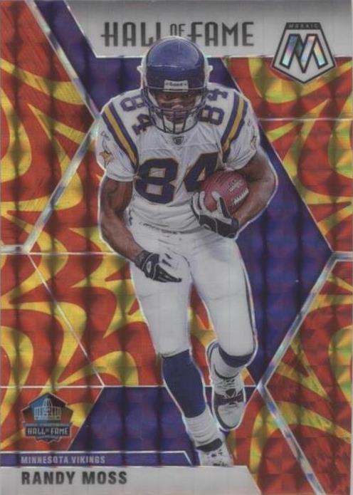 2020 Panini Mosaic - Hall of Fame Randy Moss #283 Reactive Gold Mosaic ...