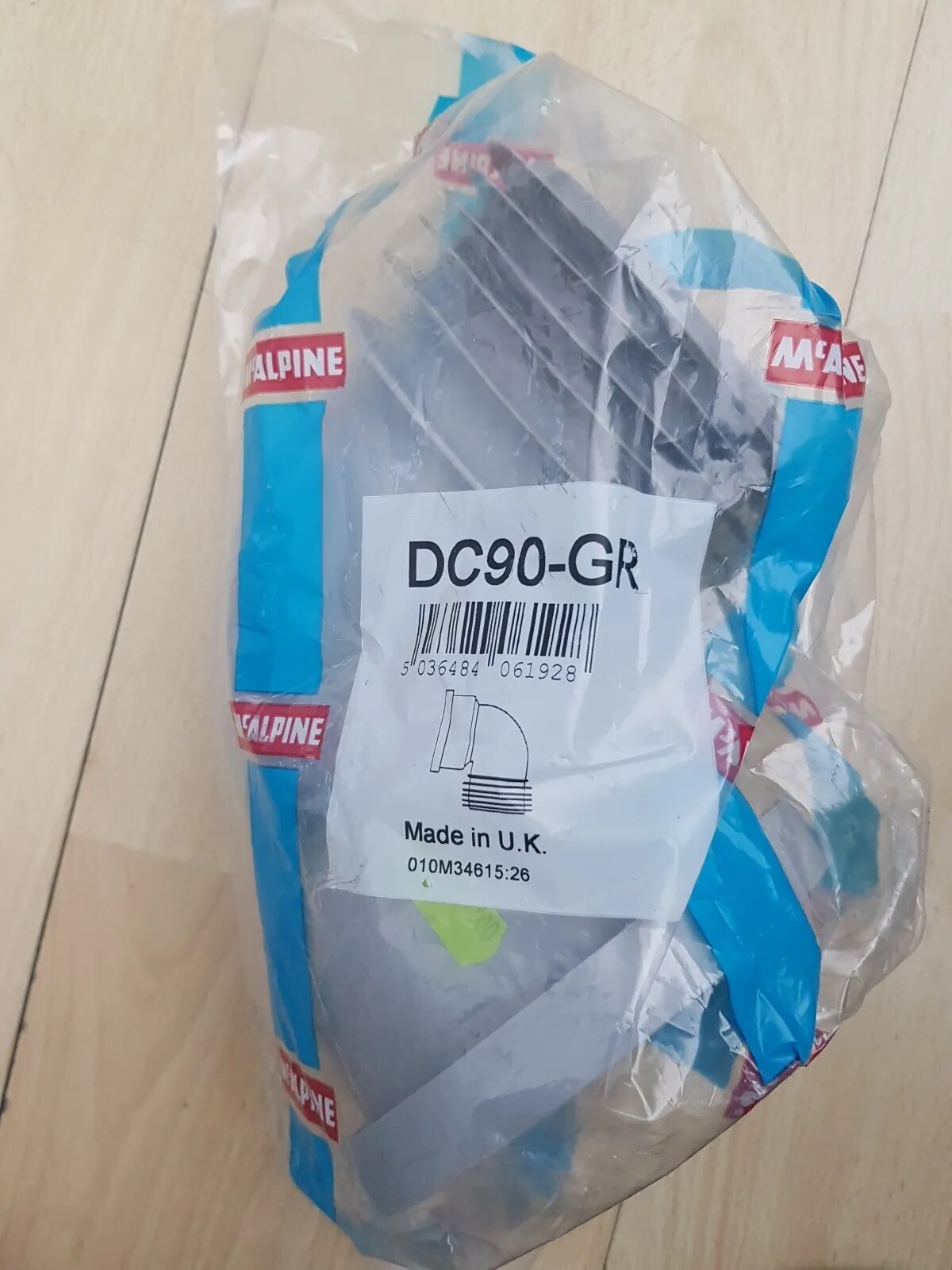 McAlpine 90° Bend Drain Connector Grey DC90-GR | eBay UK