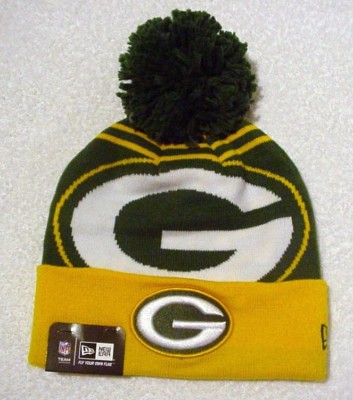 Green Bay Packers Logo Whiz Cuffed Knit Cap Authentic New Era Licensed ...