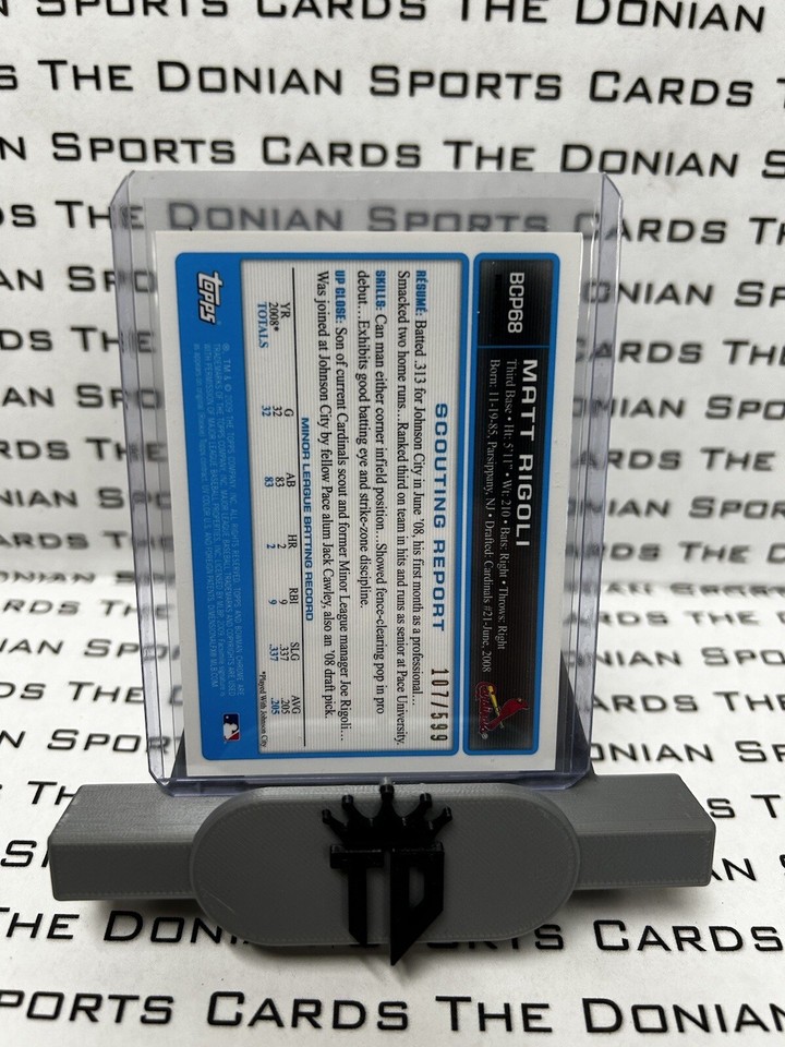 2009 Bowman Chrome Prospects Refractors #BCP68 Matt Rigoli /599 | eBay