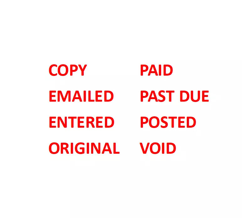 Rectangle Business PAID pre-Inked Stamps Custom Text | eBay