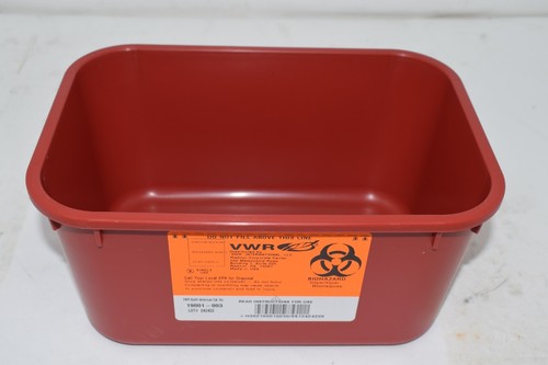 Lot of 14 NEW VWR 19001-003 Sharps Container, 1Gal Red (3.8 L) | eBay