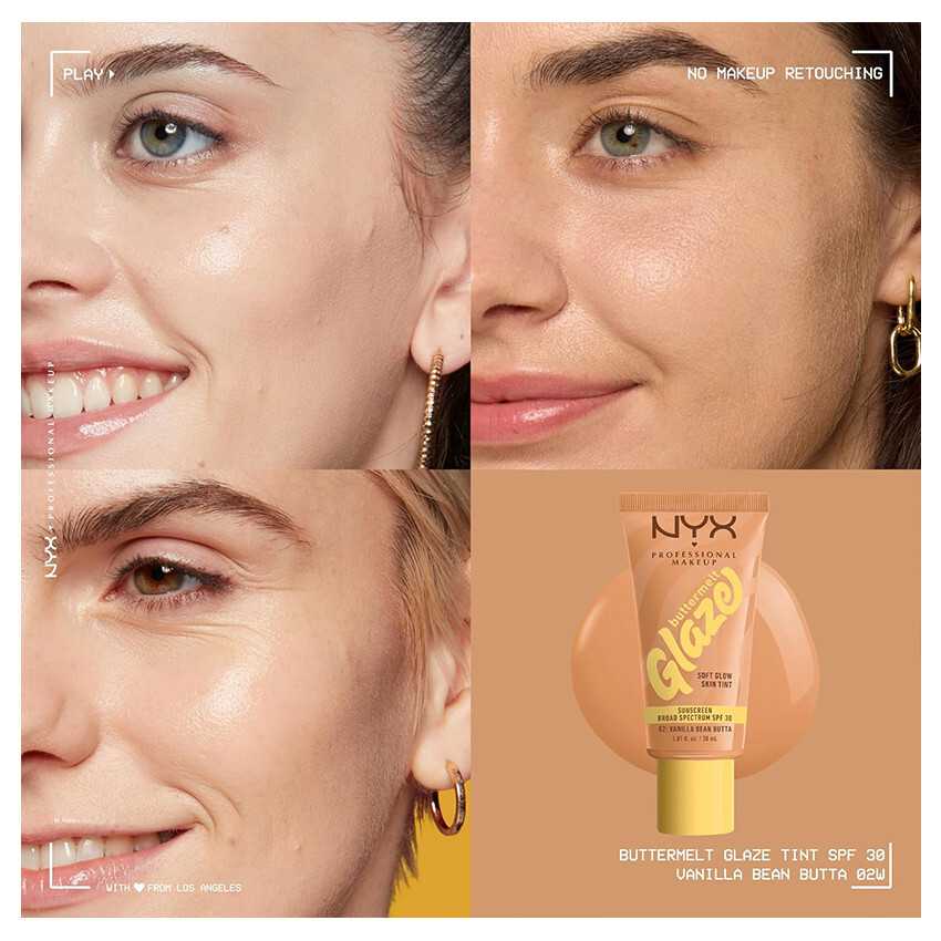 1 NYX Buttermelt Glaze Soft Glow Skin Tint SPF 30 "Pick Your 1 Color ...