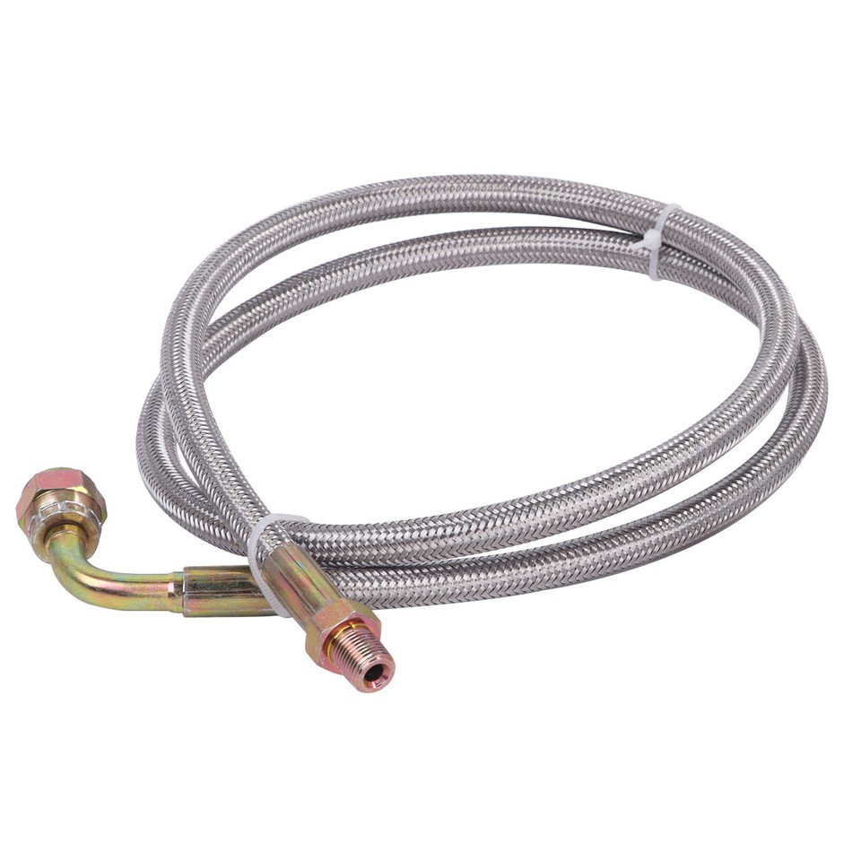 41" Turbo 90° Degree Oil Feed Line Kit T3 T4 T04E T70 T60 GT45 GT35 1/8 ...