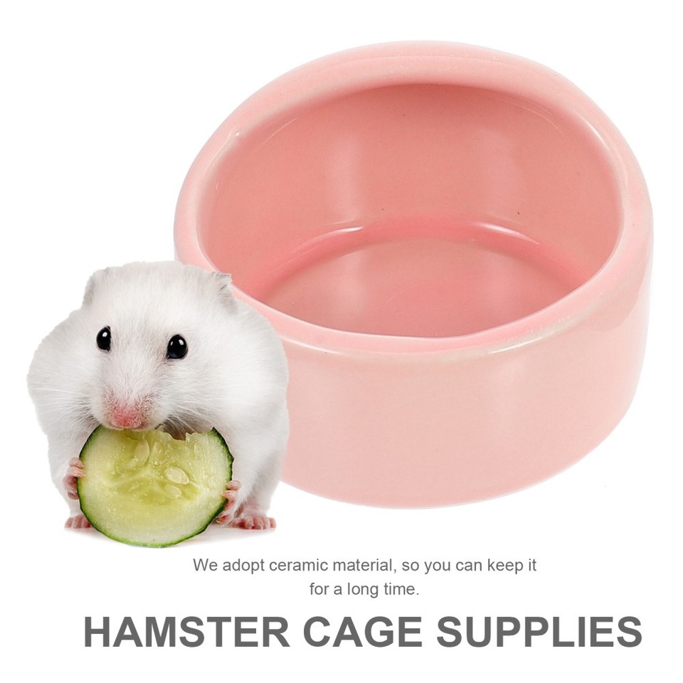 2Pcs Hamster Food Bowls Ceramic Food Basins Home Hamster Feeder ...
