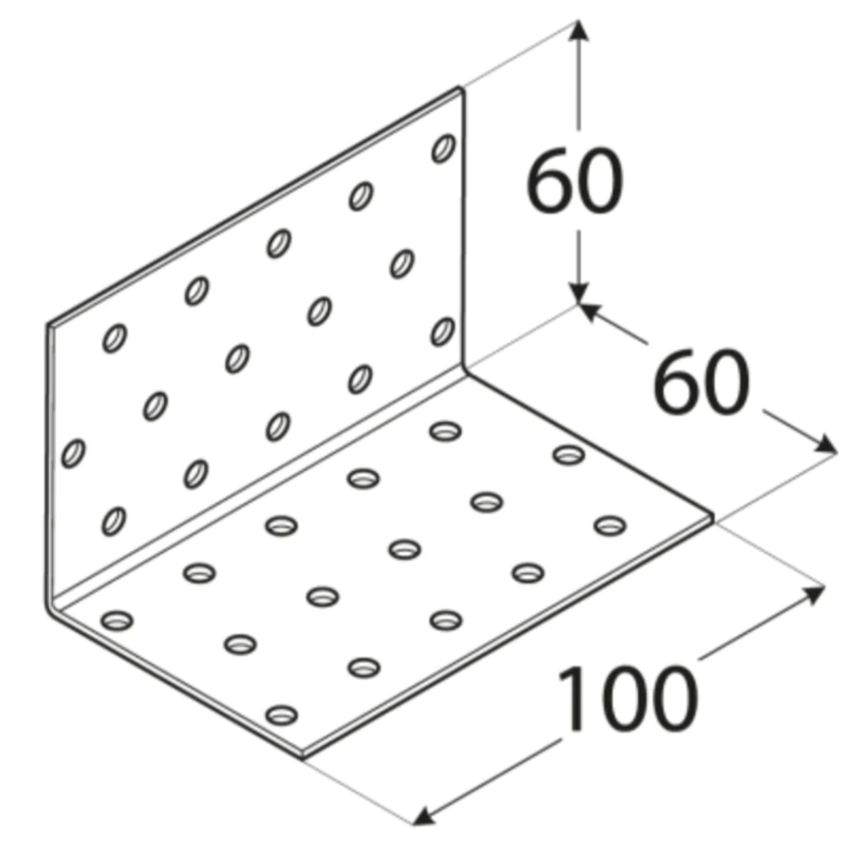 Galvanised Corner Brace 90 Degree Right Angle Brackets Heavy Duty Joist ...