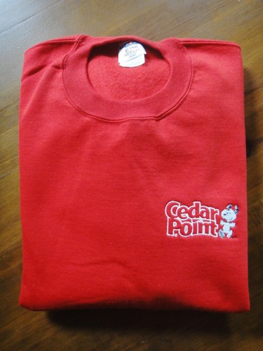 Vintage 1990's Cedar Point XL RED Snoopy Sweatshirt Crewneck Never Worn ...