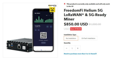 FreedomFi Helium 5G Miner | **Sealed** MOBILE, IOT, HNT (CBRS not ...