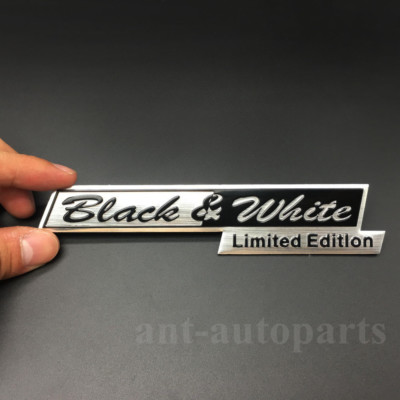 Aluminum Black & White Limited Edition Car Trunk Decal Sticker Badge ...