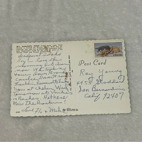 Postcard Kamloops Trout Lake Pend Orielle Idaho Vintage 4x6 A476 | eBay