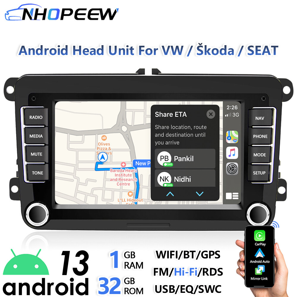 Carplay Android13 Radio Stereo For VW Golf Mk5 6 Polo Mk5 Passat Jetta ...