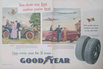 1946 vintage Goodyear Aircraft print ad. | eBay