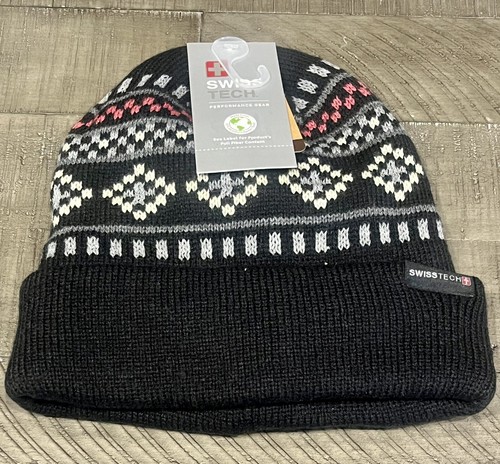 Swiss Tech Women’s Lined Beanie Hat Frigid Winter Snow Ski Hat ...