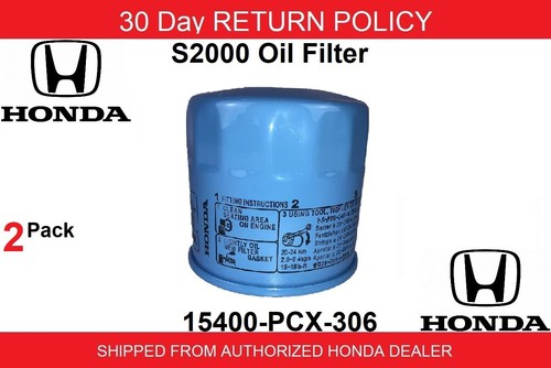 2 PK NEW GENUINE HONDA S2000 OIL FILTERS 15400-PCX-306 W/ DRAIN PLUG ...