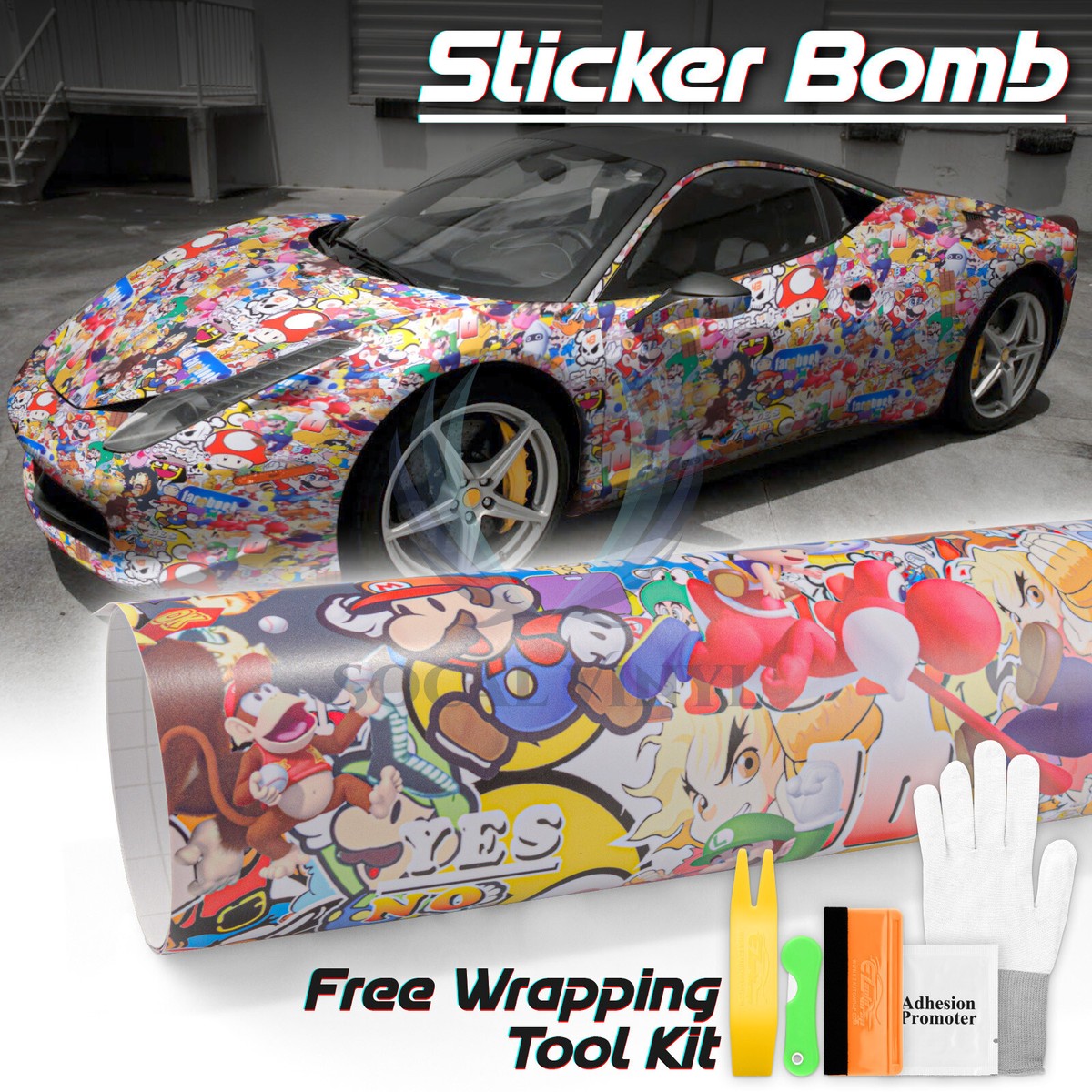 Sticker Bomb Vinyl Wrap