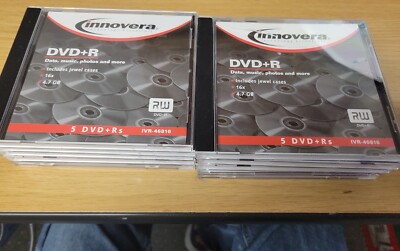 10 Innovera 16X Blank DVD+R DL 4.7 New in Jewel Cases - Out of Broken ...