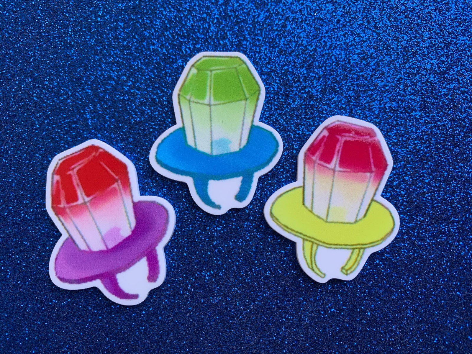 6pc. Ring Pop, Candy Lollipop, Rainbow Candy, Planar Flat Back, Bow ...