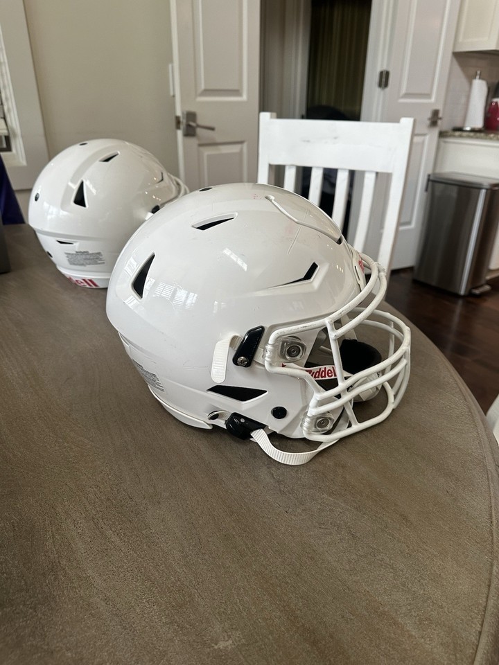 Riddell Speed Flex White Football Helmet with White Facemask Medium | eBay