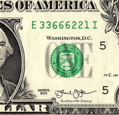 Triple Double Doub Fancy Serial Number One Dollar Bill E33666221I | eBay