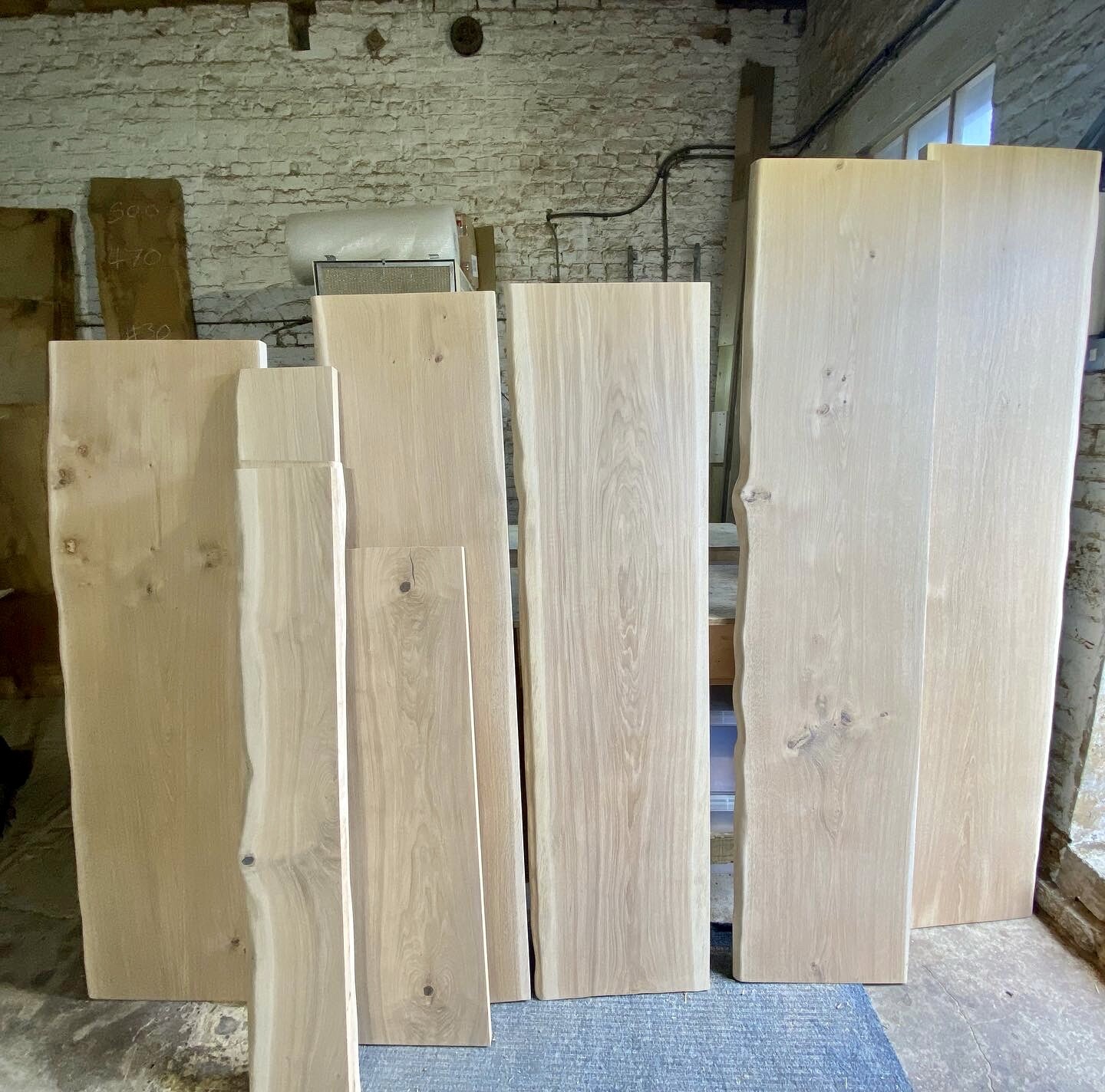 Waney Edge Oak window sills. oak slabs Kiln dried rustic oak window ...