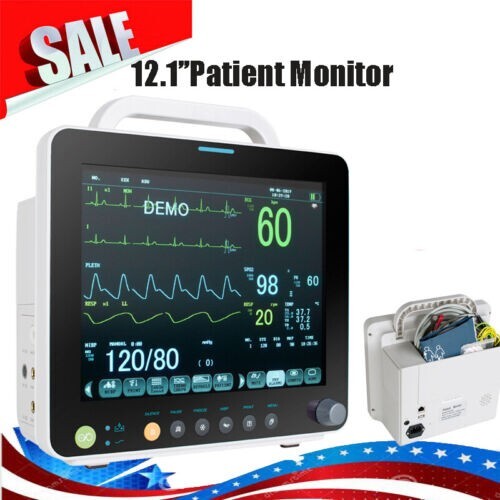 12'' Patient Monitor Vital Signs Cardiac System-6 Parameters Medical/US ...