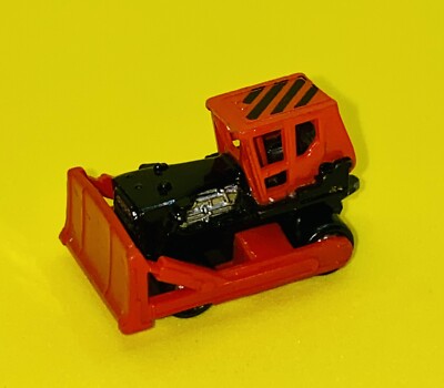 Vintage Micro Machines Construction Bulldozer 1987 Galoob Red & Black ...