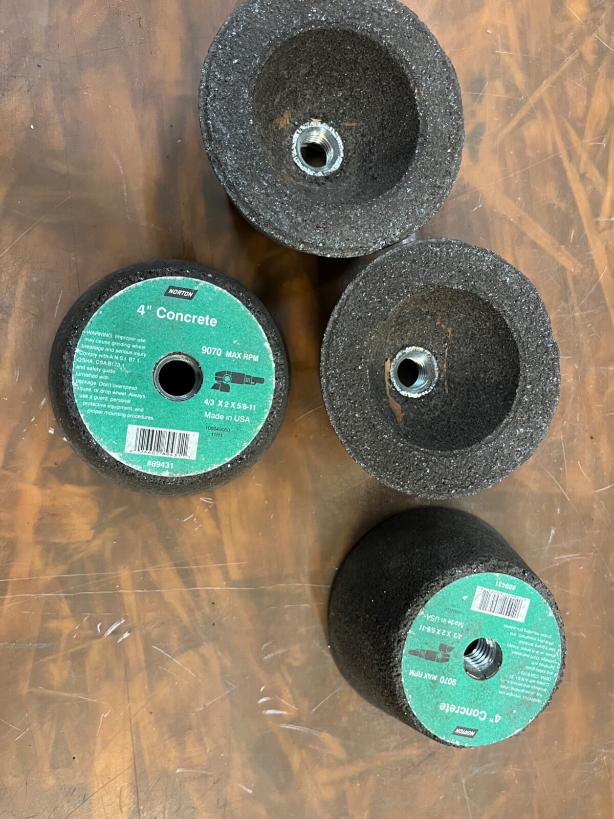 Norton 4 Inch Flaring Cup Concrete Grinding Wheel #89431 Masonry for ...