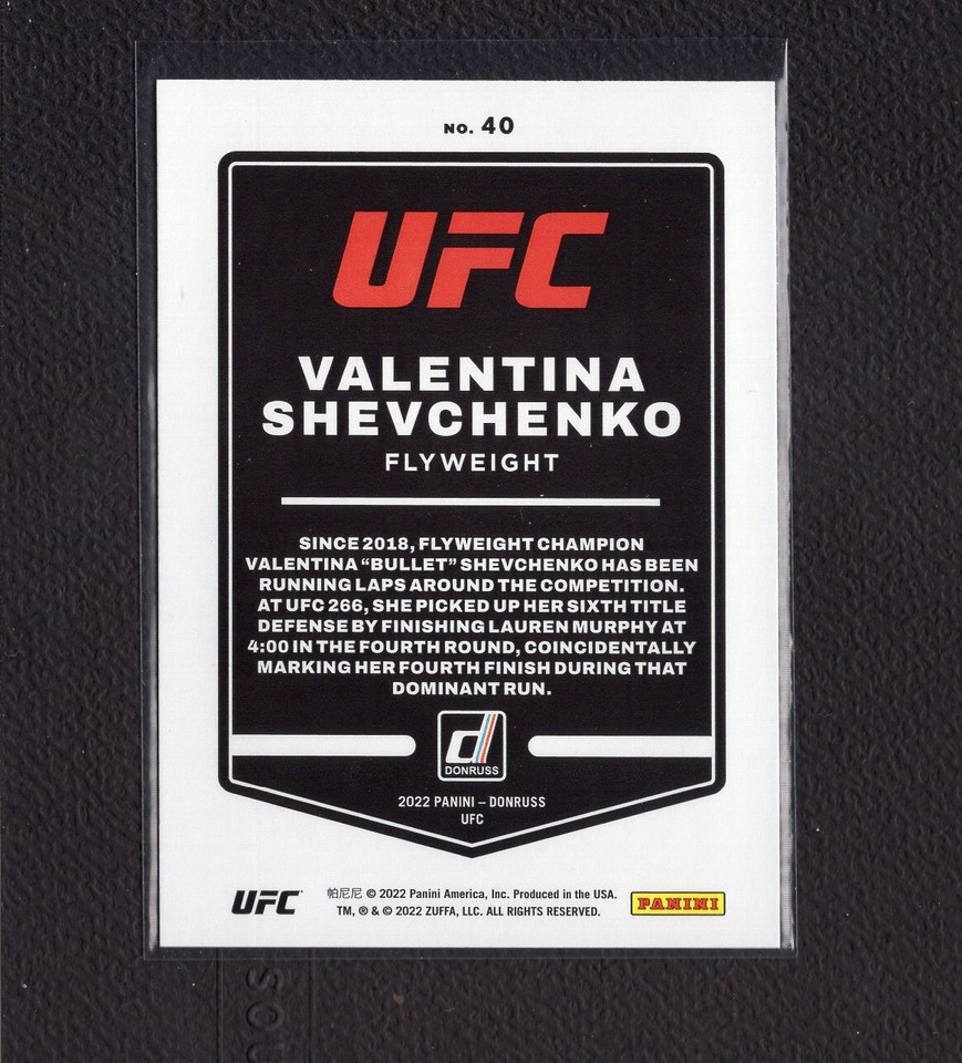 2022 Donruss UFC #40 Valentina Shevchenko - | eBay