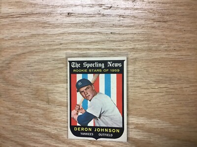 1959 Topps The Sporting News Deron Johnson New York Yankees Card #131 ...