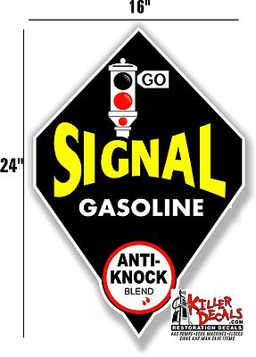 (SIG-3) 24" SIGNAL GASOLINE GAS PUMP OIL TANK LUBSTER LUBESTER DECAL | eBay