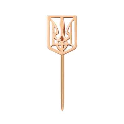 Hair Pin Brooch Ukrainian Trident Tryzub Ukraine Women Jewelry 14k gold ...